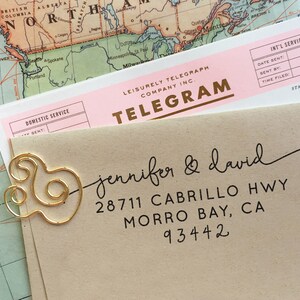 Custom Address Stamp, Cute Return Address Stamp With Fancy Font for ...
