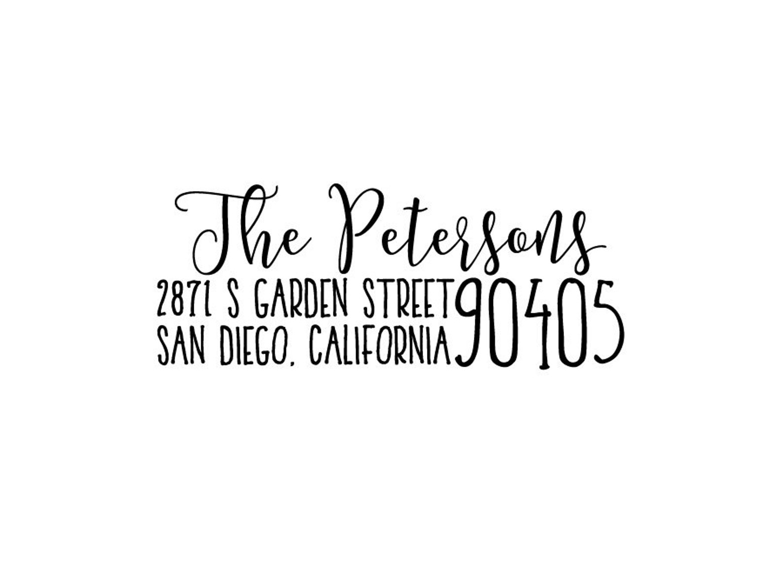 Custom Address Stamp Return Address Stamp With a Fancy Font - Etsy