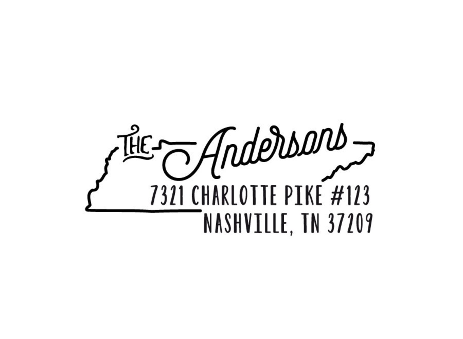 Custom Tennessee State Return Address Stamp, Perfect Gift for Holidays ...