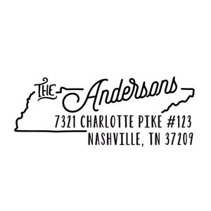 Custom Tennessee State Return Address Stamp, Perfect Gift for Holidays ...
