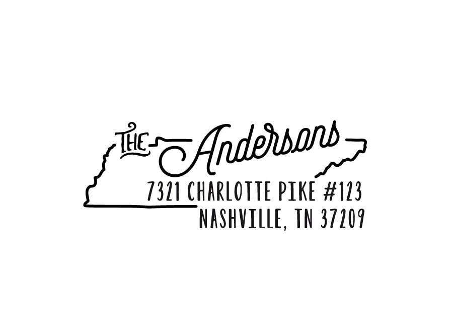 Custom Tennessee State Return Address Stamp, Perfect Gift for Holidays ...
