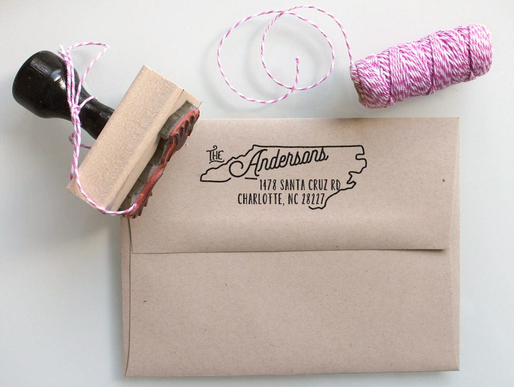 Custom North Carolina State Return Address Stamp, Perfect Gift for ...