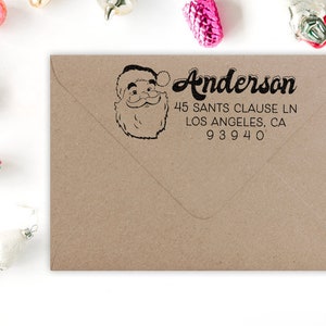 Cute Christmas Return Address Stamp Santa Clause Holiday Gift - Etsy