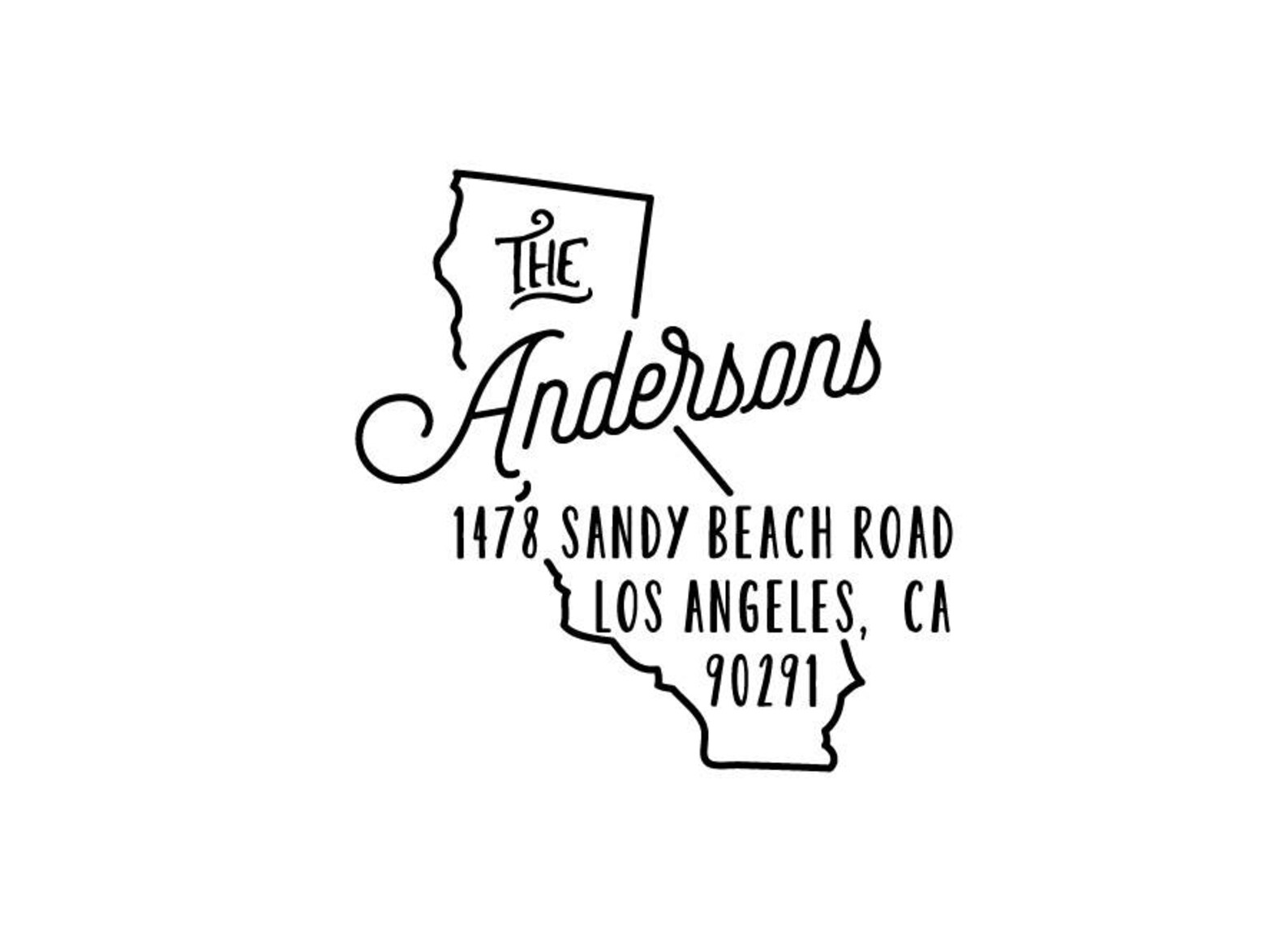 Custom California State Return Address Stamp Perfect Gift for - Etsy