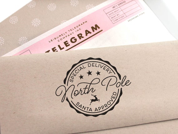 Christmas Stamp Special Delivery Santa Claus Stamp Holiday | Etsy