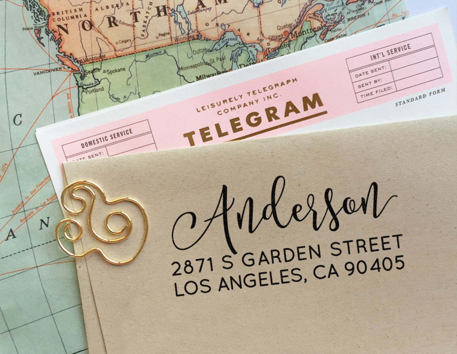 Custom Return Address Stamp With a Fancy Font for Weddings - Etsy