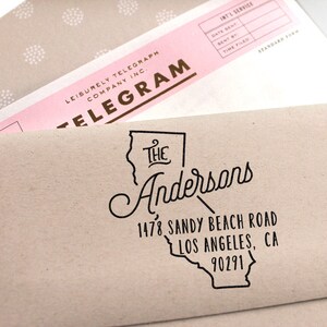 Custom California State Return Address Stamp, Perfect Gift for Holidays ...