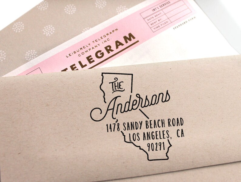 Custom California State Return Address Stamp Perfect Gift for - Etsy
