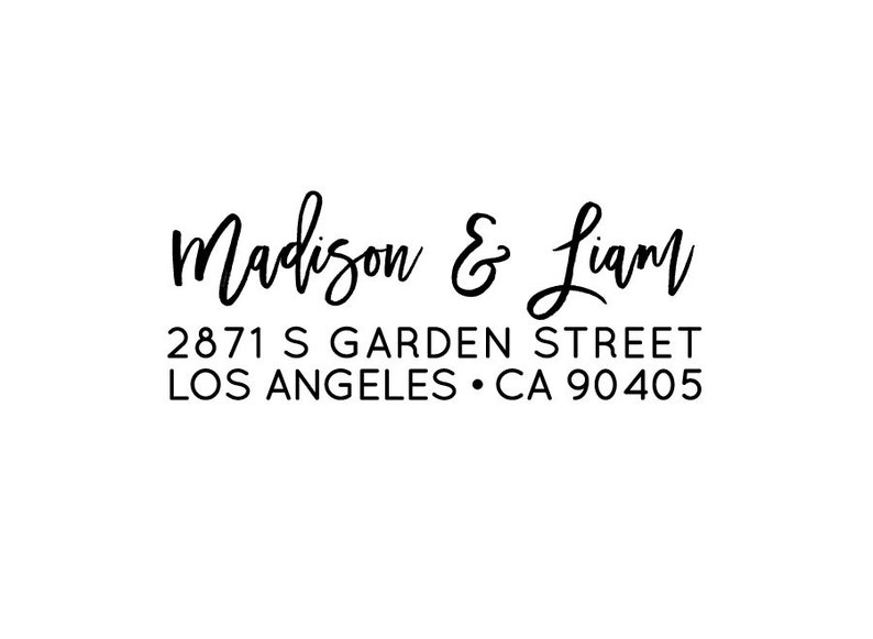 Custom Address Stamp, Cute Return Address Stamp With Fancy Font for ...
