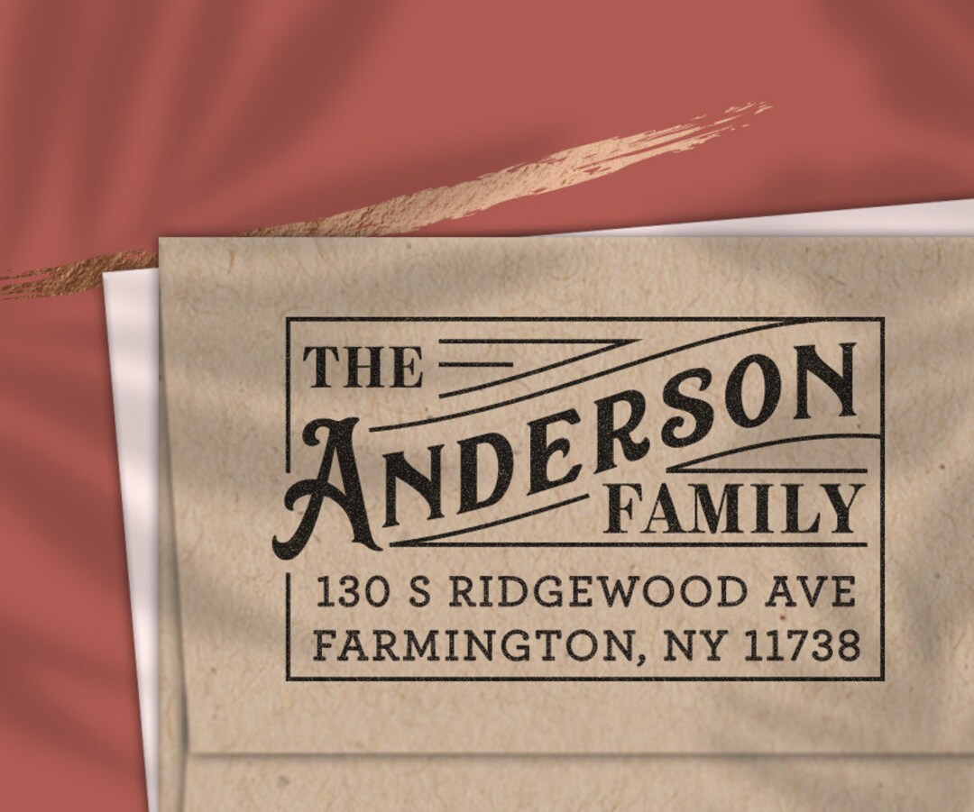 Custom Return Address Stamp Fancy Decorative Address Stamp Rubber or ...