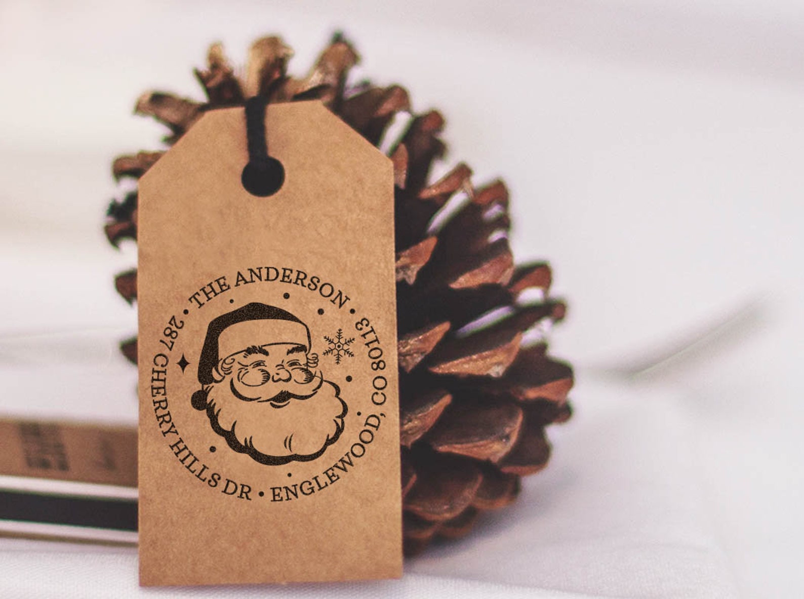 Christmas Address Stamp Return Address Stamp Santa Claus | Etsy