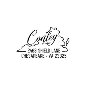 Custom Virginia State Return Address Stamp, Perfect Gift for Holidays ...