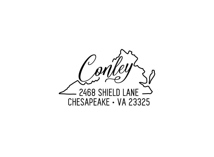 Custom Virginia State Return Address Stamp, Perfect Gift for Holidays ...
