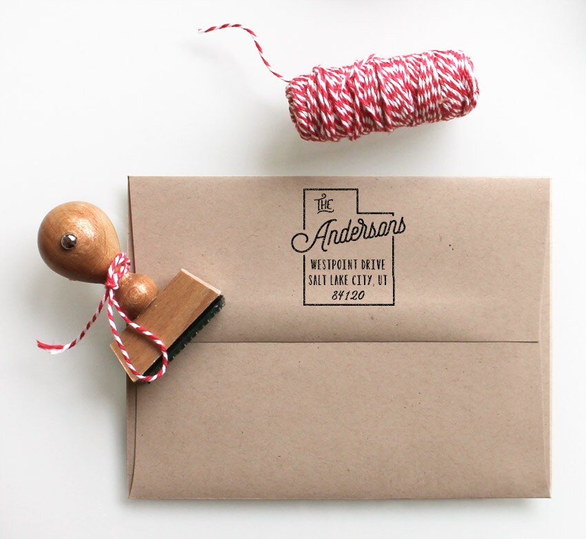 Custom Utah State Return Address Stamp Perfect Gift for - Etsy