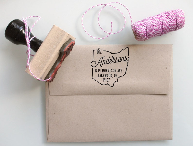 Custom Ohio State Return Address Stamp Perfect Gift for - Etsy