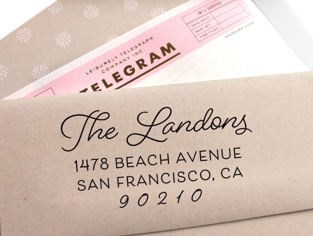 Custom Return Address Stamp Cute Family Address Stamp Wedding | Etsy