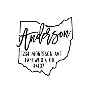 Custom Ohio State Return Address Stamp, Perfect Gift for Holidays ...