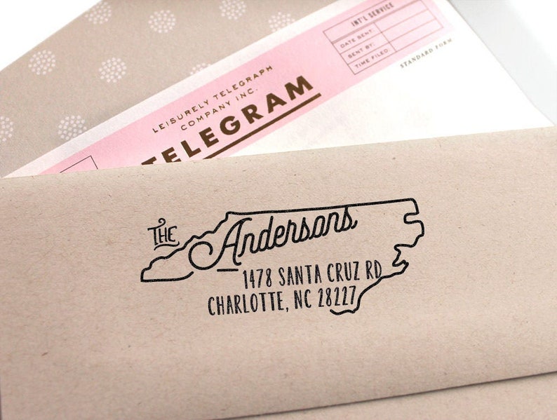 Custom North Carolina State Return Address Stamp, Perfect Gift for ...