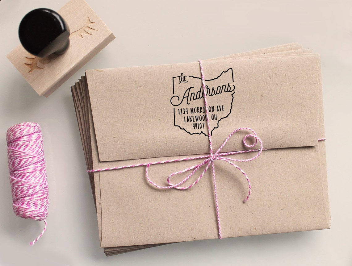 Custom Ohio State Return Address Stamp, Perfect Gift for Holidays ...
