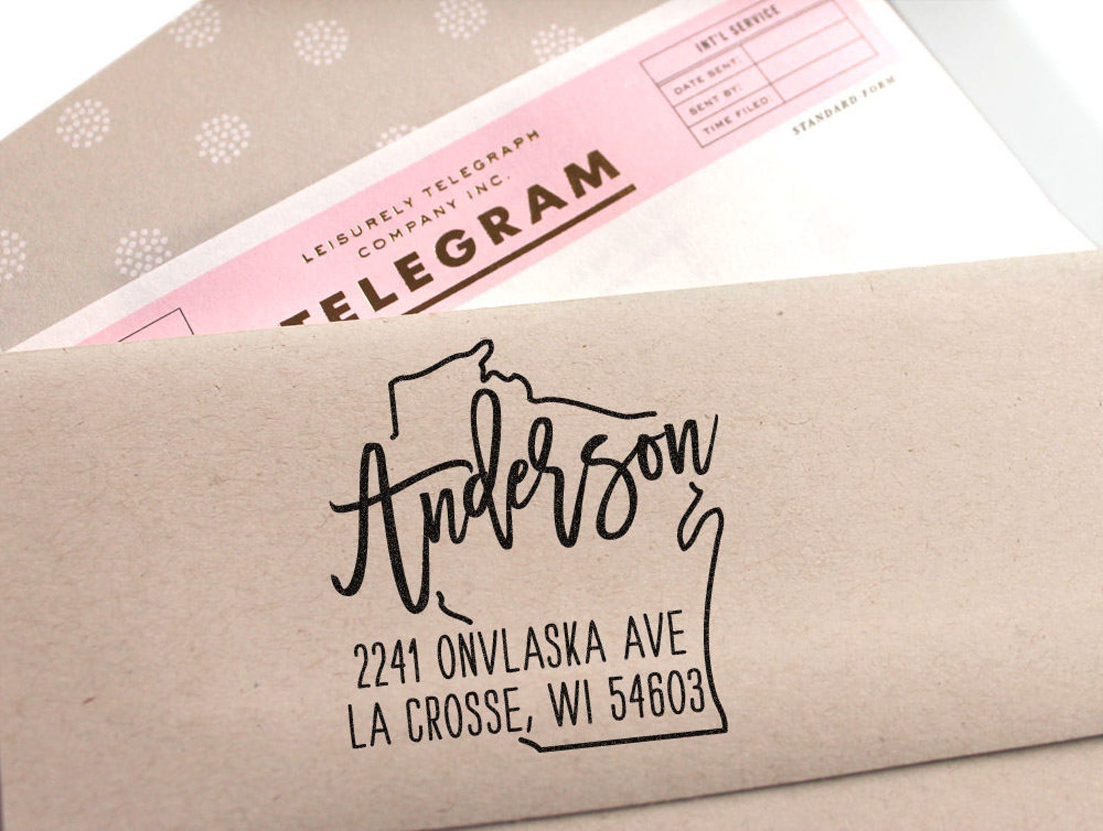 Custom Wisconsin State Return Address Stamp Perfect Gift for - Etsy