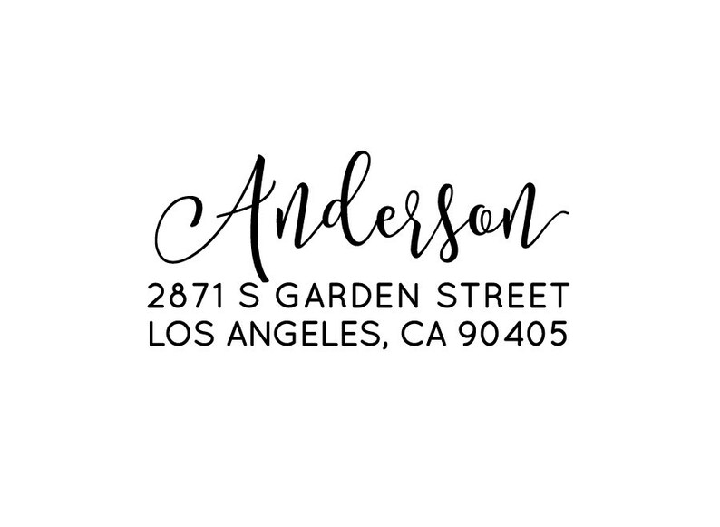 Custom Return Address Stamp With a Fancy Font for Weddings - Etsy