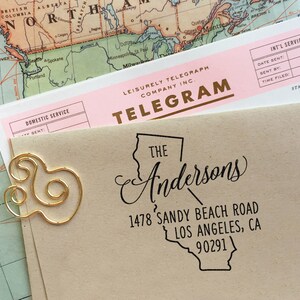 Custom California State Return Address Stamp, Perfect Gift for Holidays ...