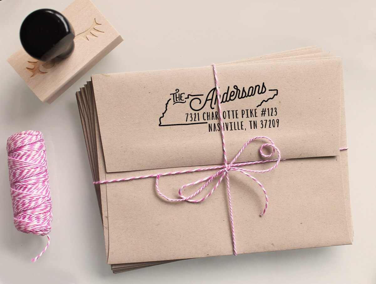 Custom Tennessee State Return Address Stamp, Perfect Gift for Holidays ...