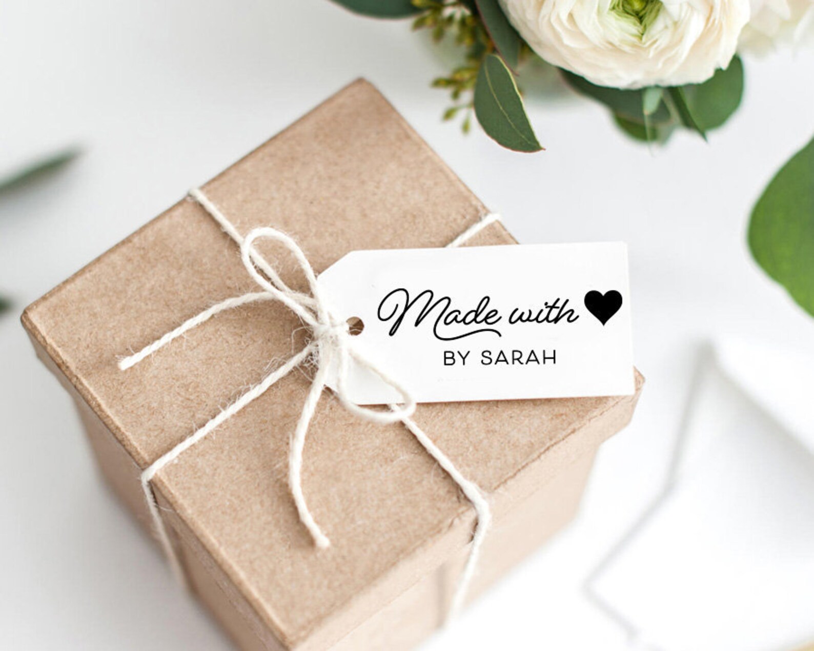 Custom Made With Love Stamp Handmade by Craft Supply Etsy Shop Stamp ...