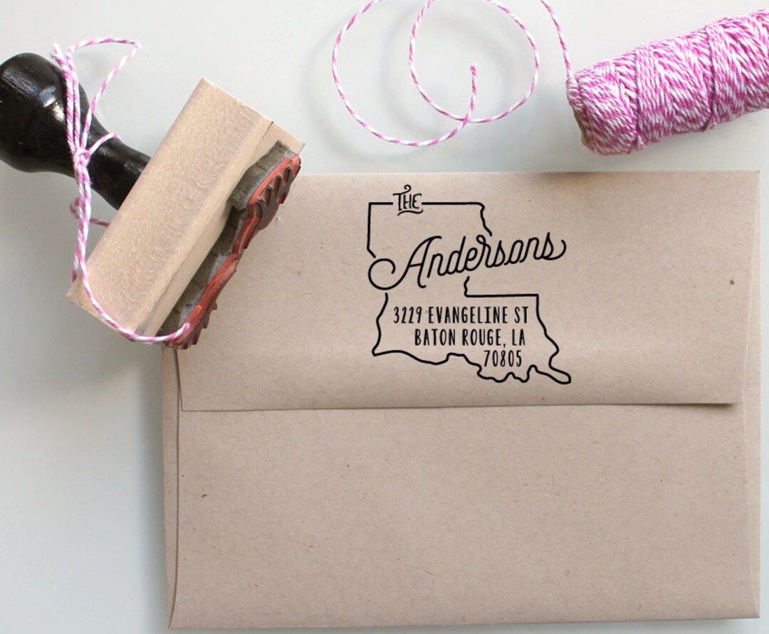 Custom Louisiana State Return Address Stamp Wedding Stamp - Etsy