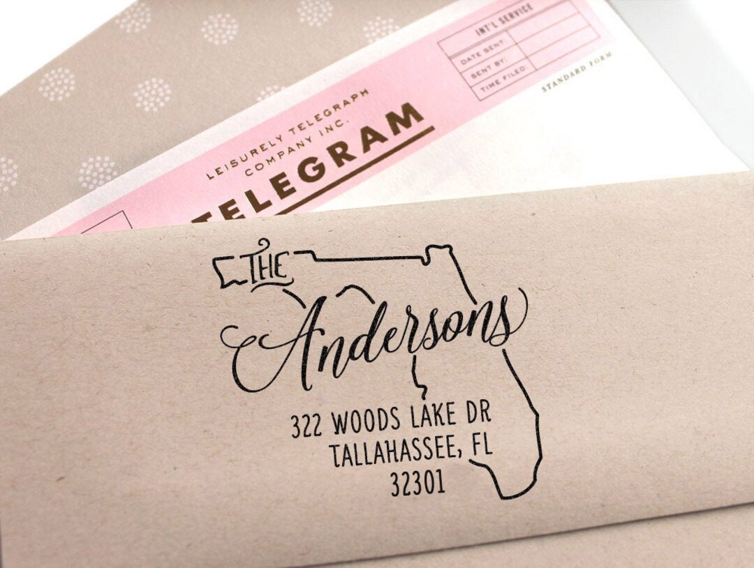 Custom Florida State Return Address Stamp, Perfect Gift for Holidays ...