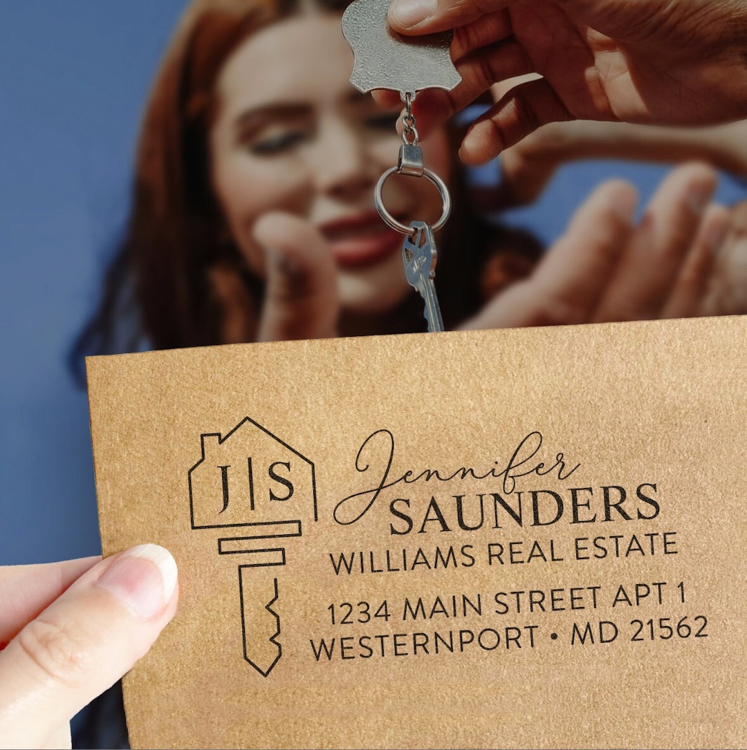 Custom Return Address Stamp Real Estate Stamp Realtor Business Stamp ...