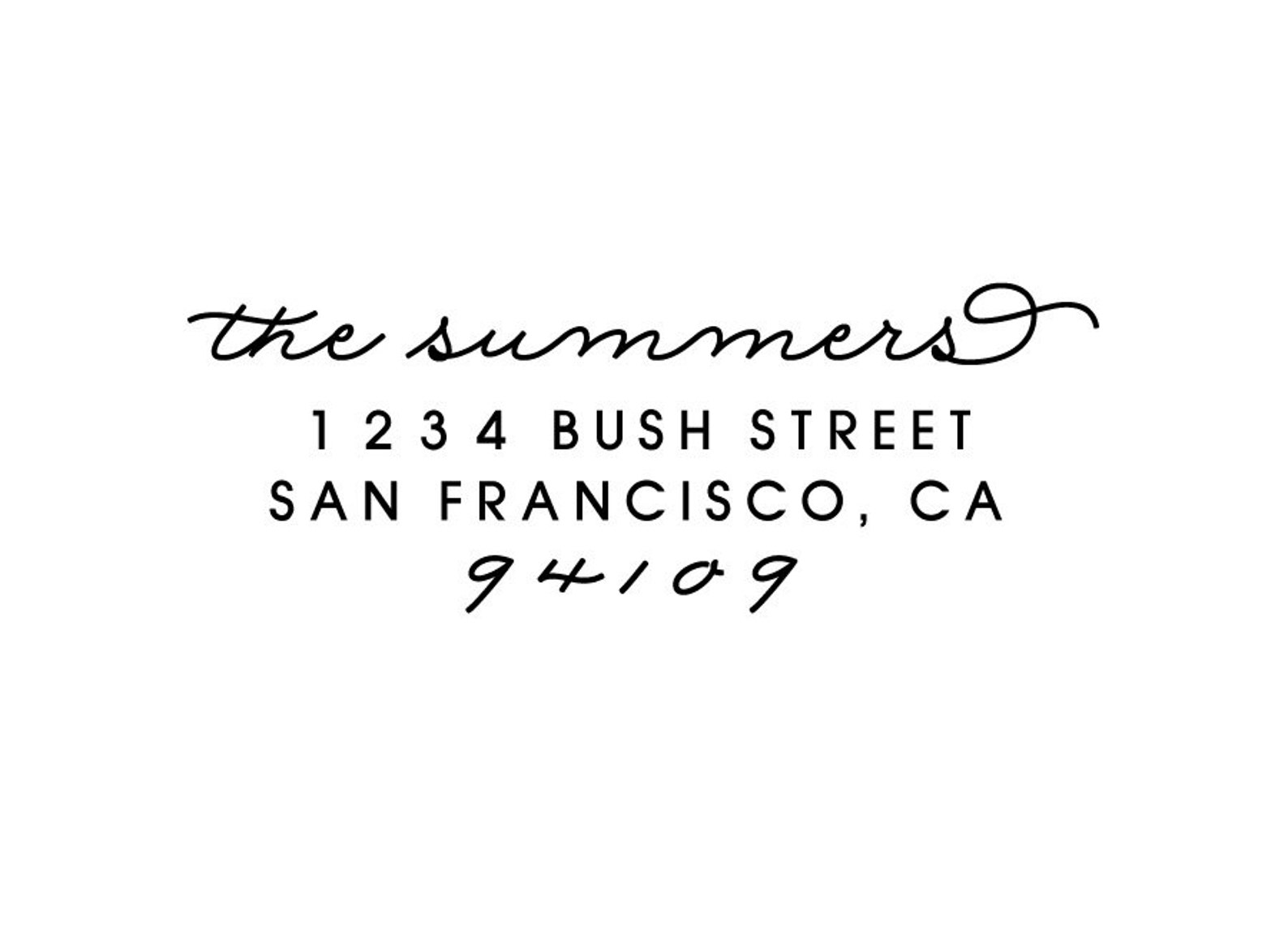 Address Stamp Custom Rubber Stamp Script Font for Weddings - Etsy