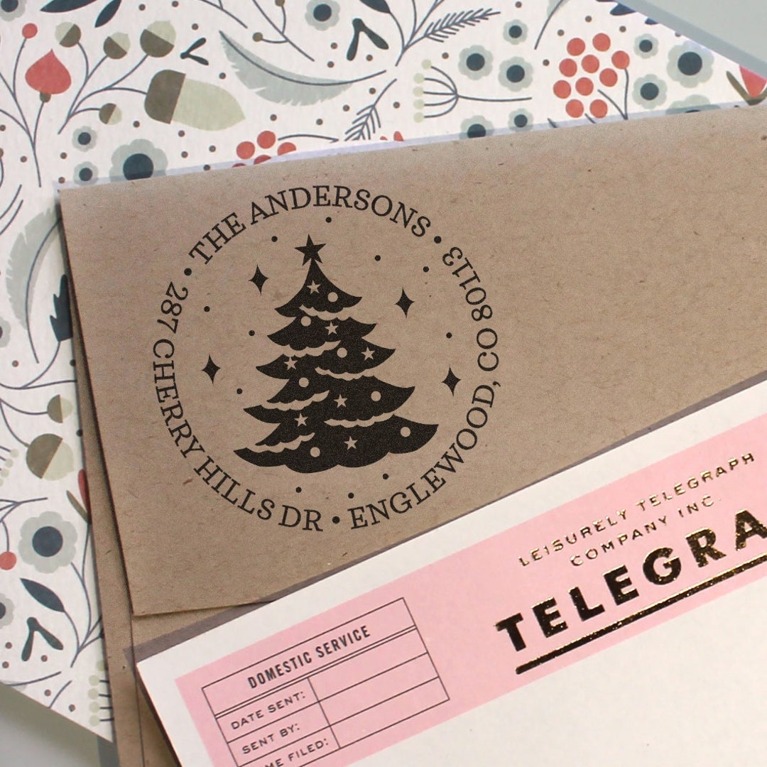 Christmas Address Stamp Holiday Christmas Gift Stocking Stuffer Return ...