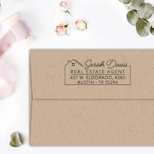Custom Return Address Stamp Real Estate Stamp Realtor Business Stamp ...