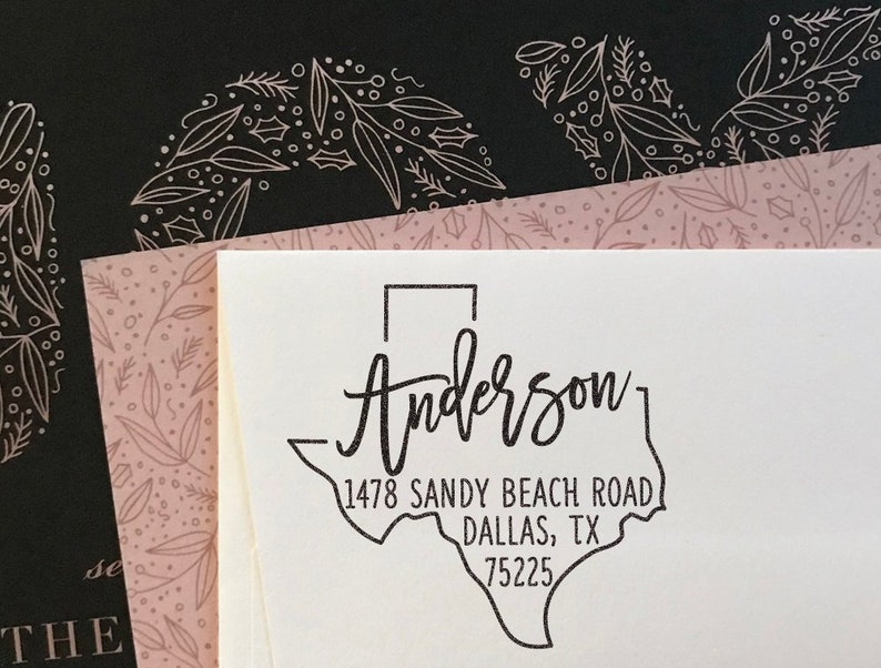 Custom Texas State Return Address Stamp Perfect Gift for - Etsy