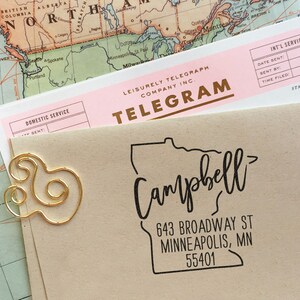 Custom Minnesota State Return Address Stamp, Perfect Gift for Holidays ...