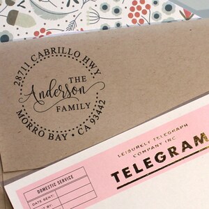 Custom Address Stamp With a Fancy Script Font Wedding - Etsy