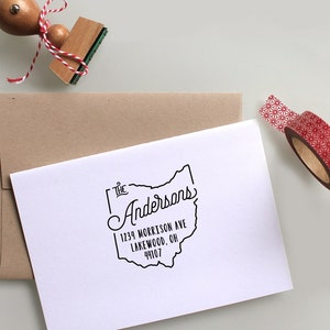 Custom Ohio State Return Address Stamp, Perfect Gift for Holidays ...