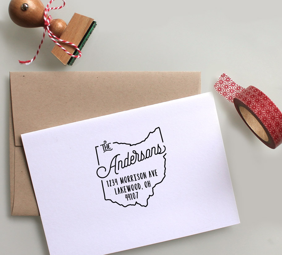 Custom Ohio State Return Address Stamp Perfect Gift for | Etsy