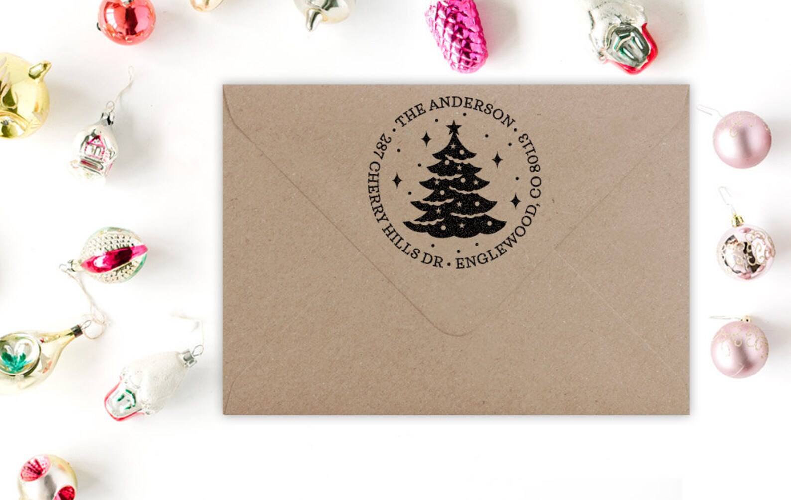 Christmas Address Stamp Holiday Christmas Gift Stocking - Etsy