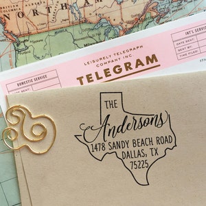 Custom Texas State Return Address Stamp, Perfect Gift for Holidays ...