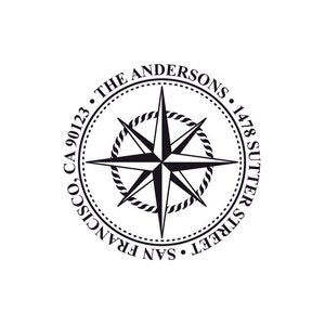 Custom Nautical Address Rubber Stamp for Return Address Stamping With ...