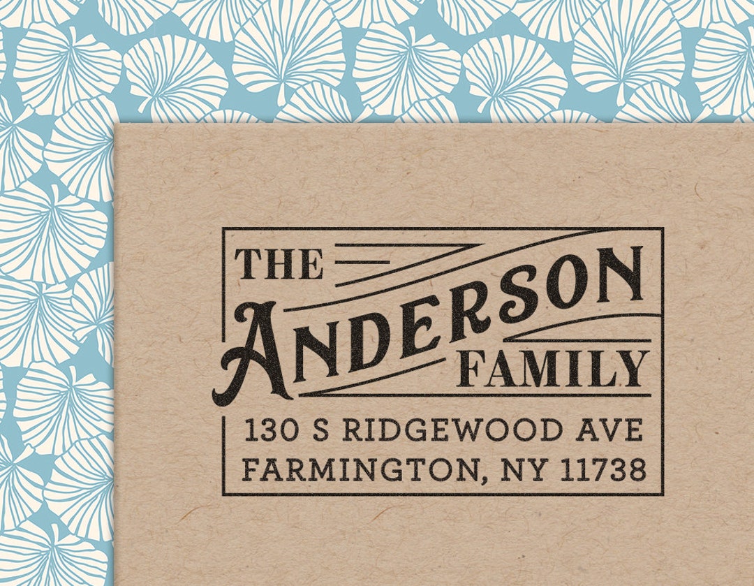 Custom Return Address Stamp Fancy Decorative Address Stamp Rubber or ...