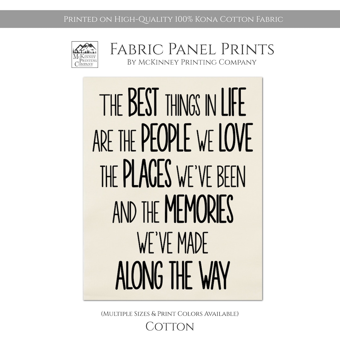 Memory Quilt, Quotes About Life, the Best Things in Life, Large Print ...