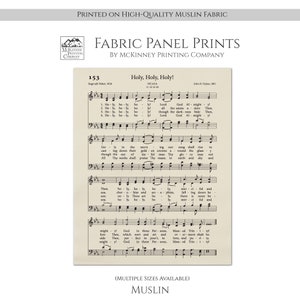 Hymn Wall Art, Holy Holy Holy, Lord God Almighty, Religious Fabric ...