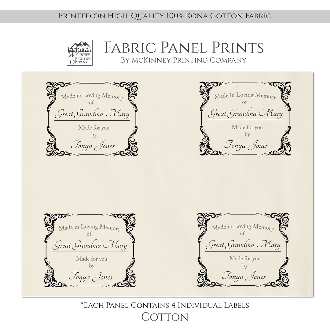 Quilt Labels, Personalized Quilt Labels, Custom Quilt Labels, Quilt ...