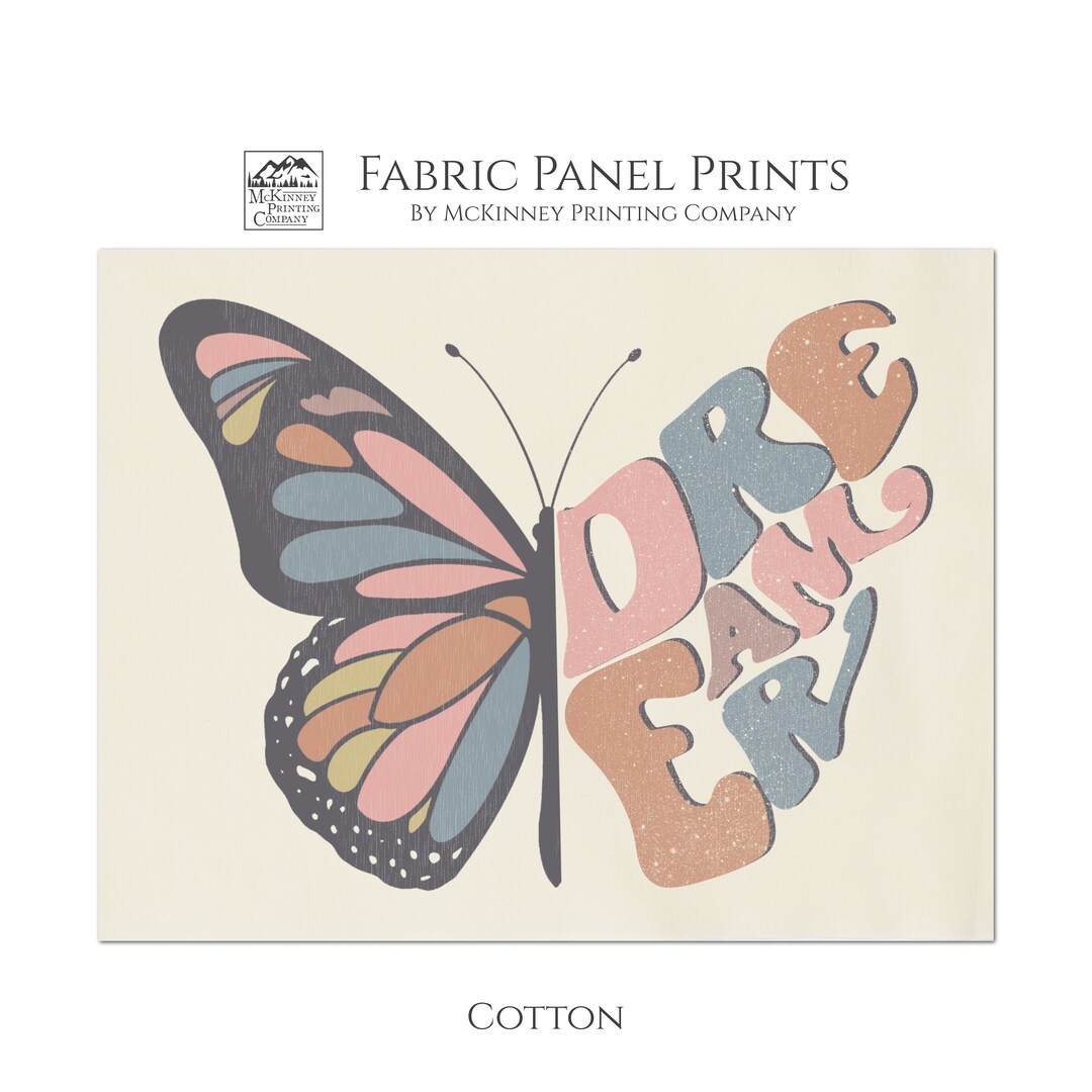 Butterfly Fabric, Quotes About Life, Inspirational Saying, Large Print ...