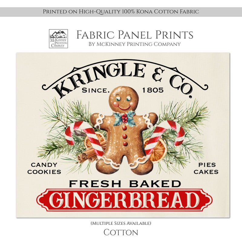 Gingerbread Fabric - Etsy