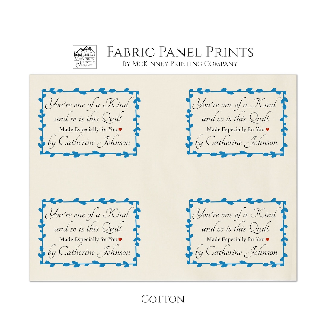 Quilt Labels, Personalized Quilt Labels, Custom Quilt Labels, Quilt ...