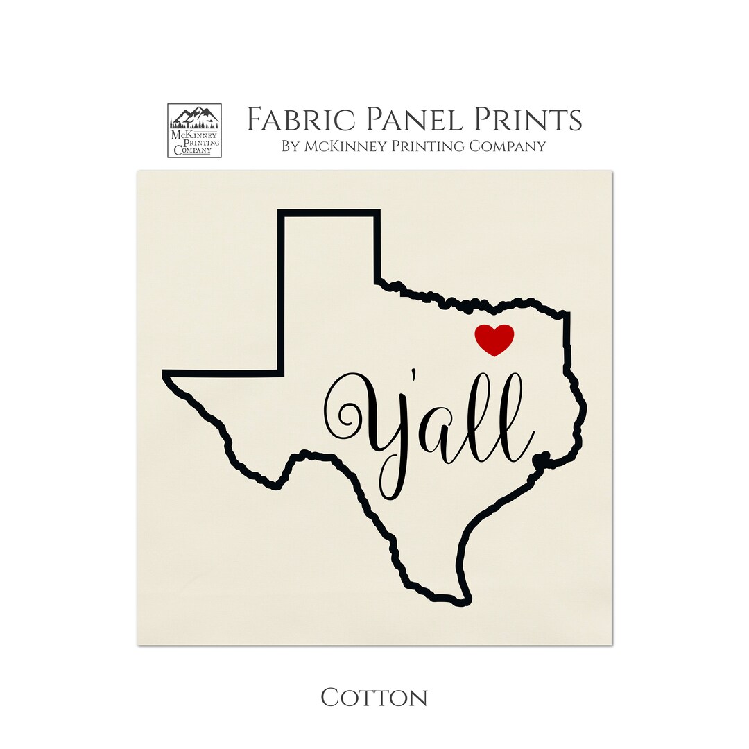 Texas Fabric, Texas Silhouette, Texas Large Print Fabric, Fabric Panel ...